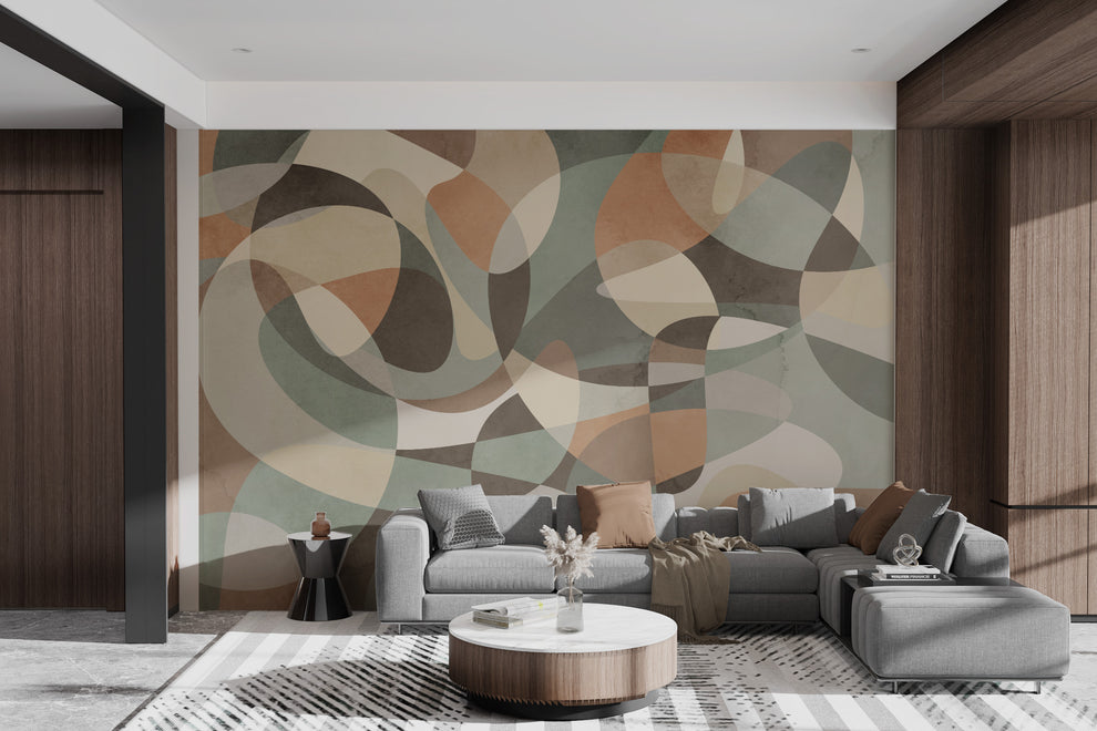 Buy Geometric Earth Tone Murals | Wallanza