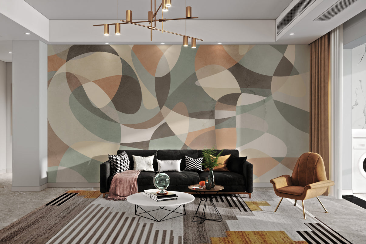 Buy Geometric Earth Tone Murals | Wallanza