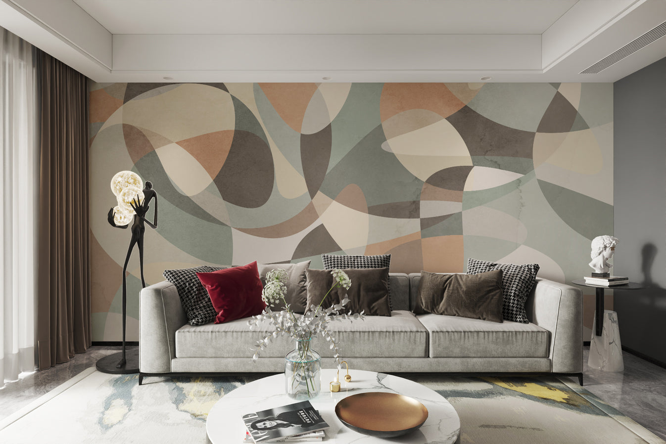 Buy Geometric Earth Tone Murals | Wallanza
