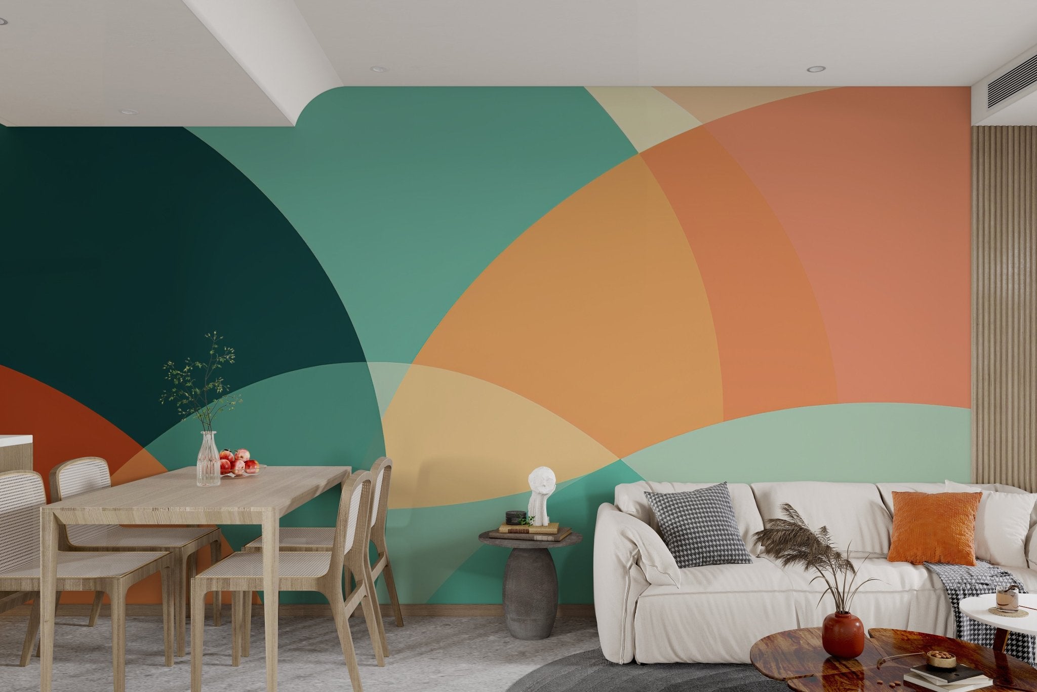 Bold Geometric Pattern Wallpaper for Modern Interiors