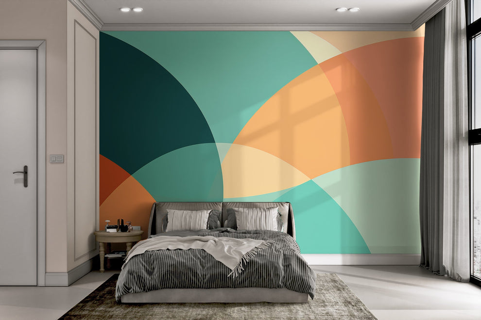 Bold Geometric Pattern Wallpaper for Modern Interiors