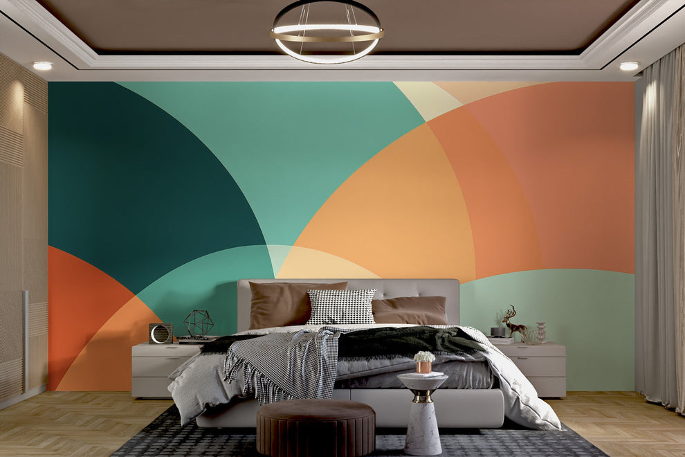 Bold Geometric Pattern Wallpaper for Modern Interiors