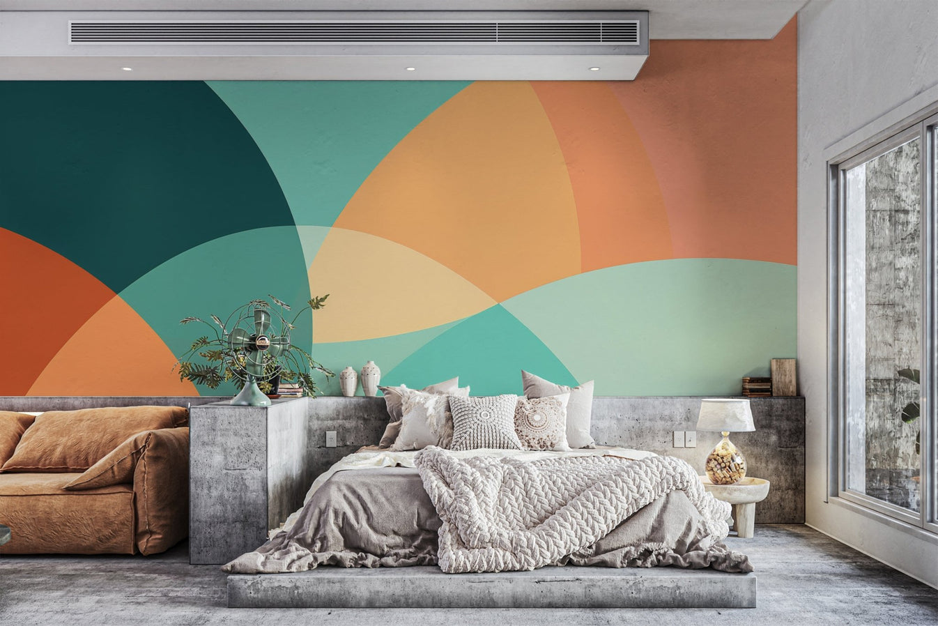 Bold Geometric Pattern Wallpaper for Modern Interiors