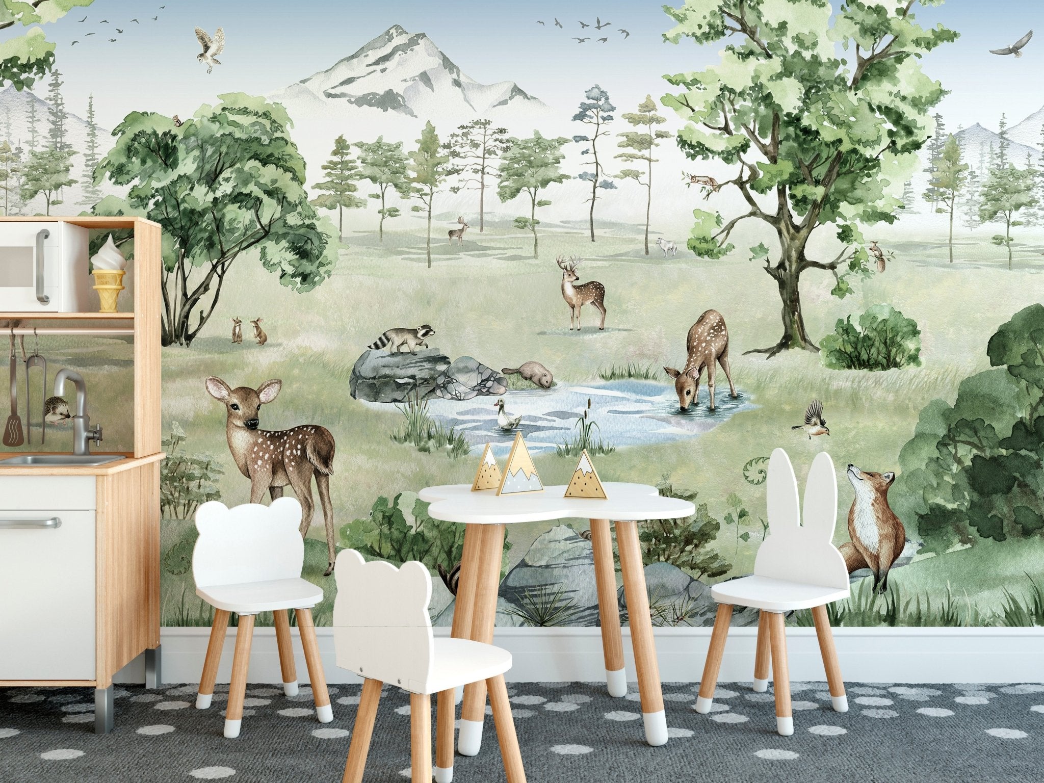 Order Forest Deer Wildlife Wall Mural - Nature Wall Murals