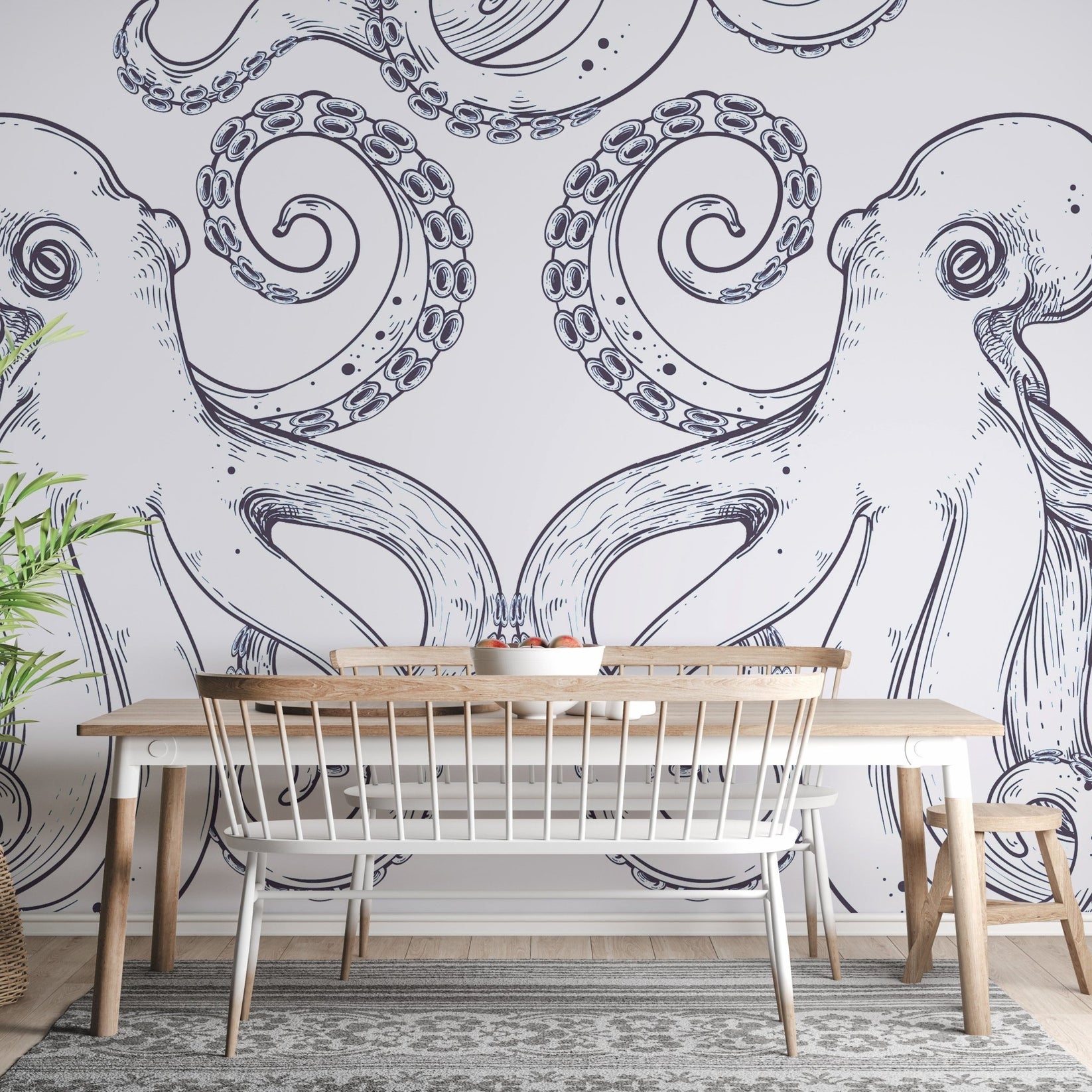 Shop for Giant Octopus Sea Wall Mural - Kids Room Wallpaper