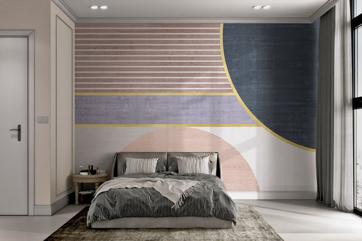 Modern Geometric Abstract Wallpaper – Stylish Wall Design