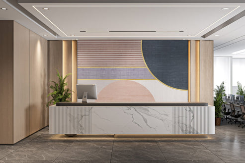 Modern Geometric Abstract Wallpaper – Stylish Wall Design