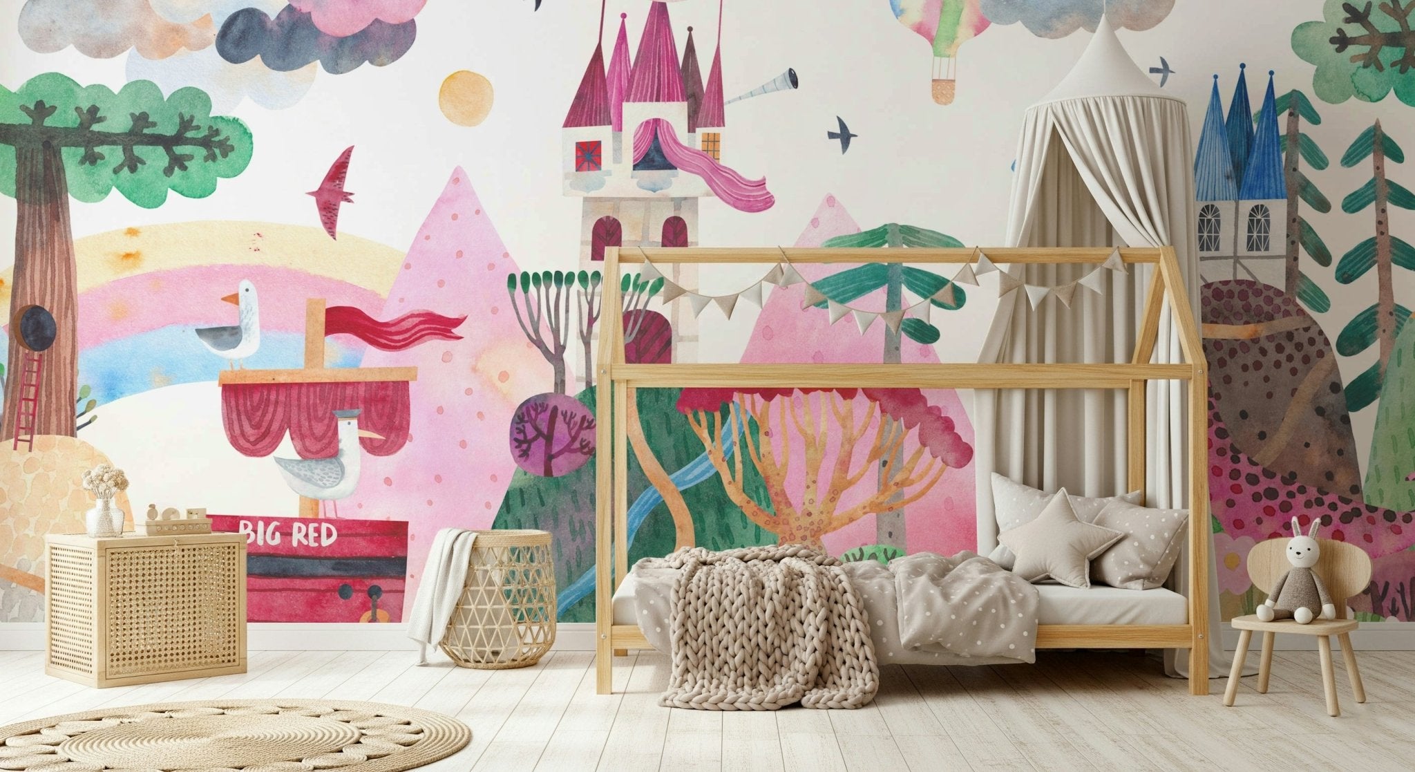 Timeless Tower Wall Mural - Creative Kids Room Decor