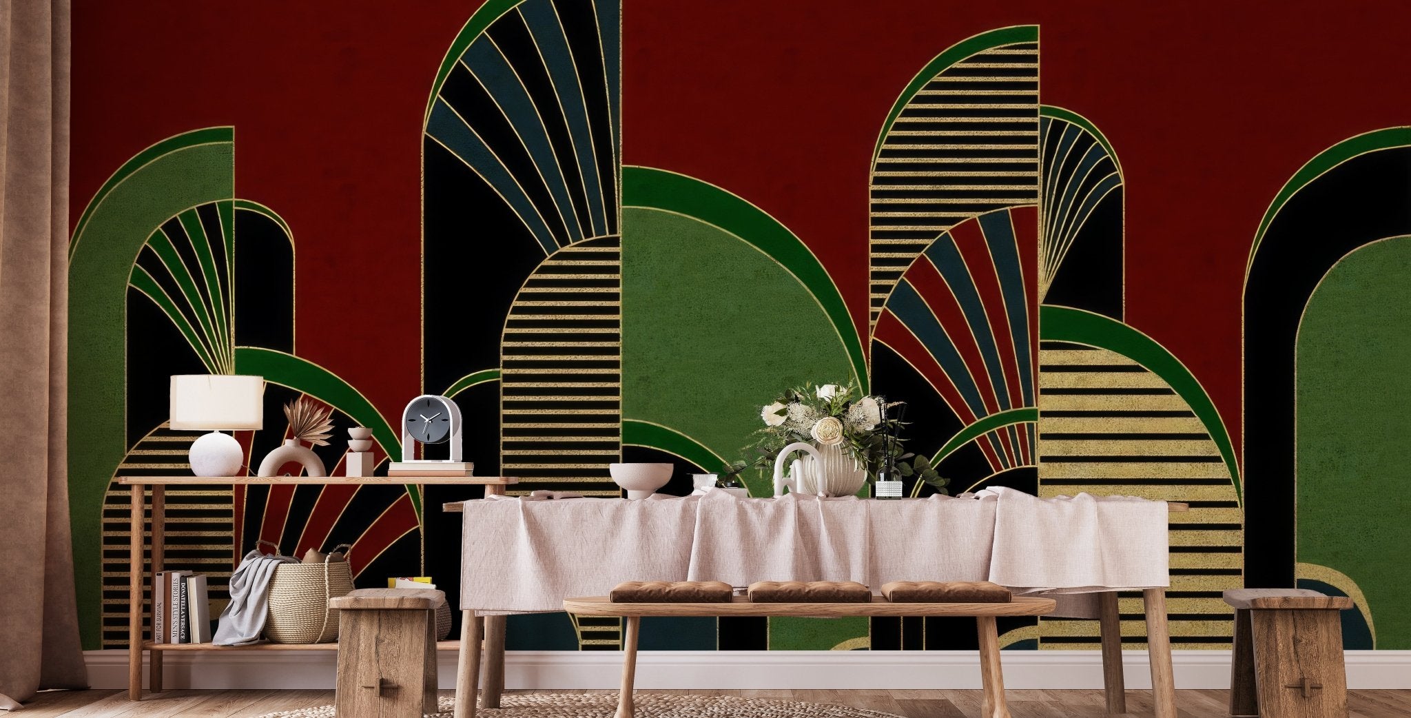 Secure Vintage Deco Archway Art Mural Wallpaper